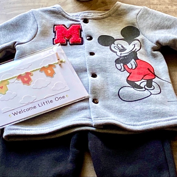 Disney | Matching Sets | Disney Mickey 2 Piece Letterman Setnwt | Poshmark